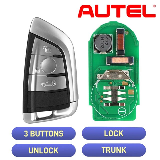 Autel дистанционный Автомобильный ключ для BMW универсальный смарт-ключ 315 МГц 433 МГц ID49 для BMW 1 2 3 4 5 6 7 8 серии X1 X2 X3 X4 X5 X6 3 Button, 1 Piece