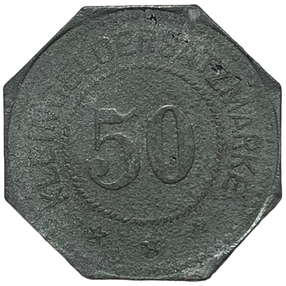 Германия, Германская империя, Ошерслебен 50 пфеннигов 1917 г. (Zn)