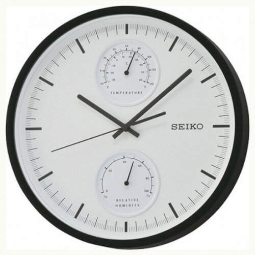 Настенные часы Seiko Clock Inc. с термометром и гигрометром QXA525KN