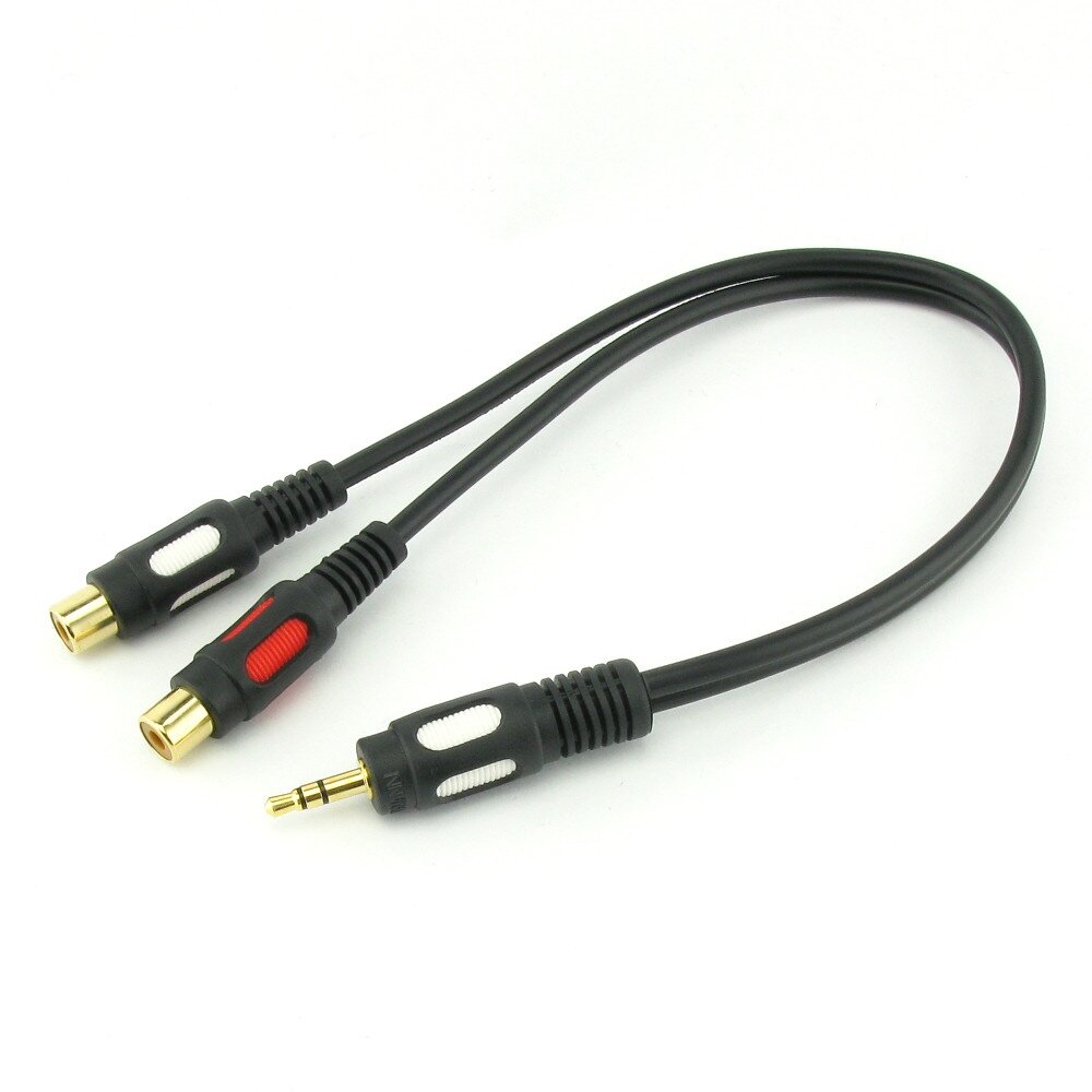 Переходник 1RCA (M) - 2RCA (F) Luxmann 0,3м Gold, Blue <424-101-9>