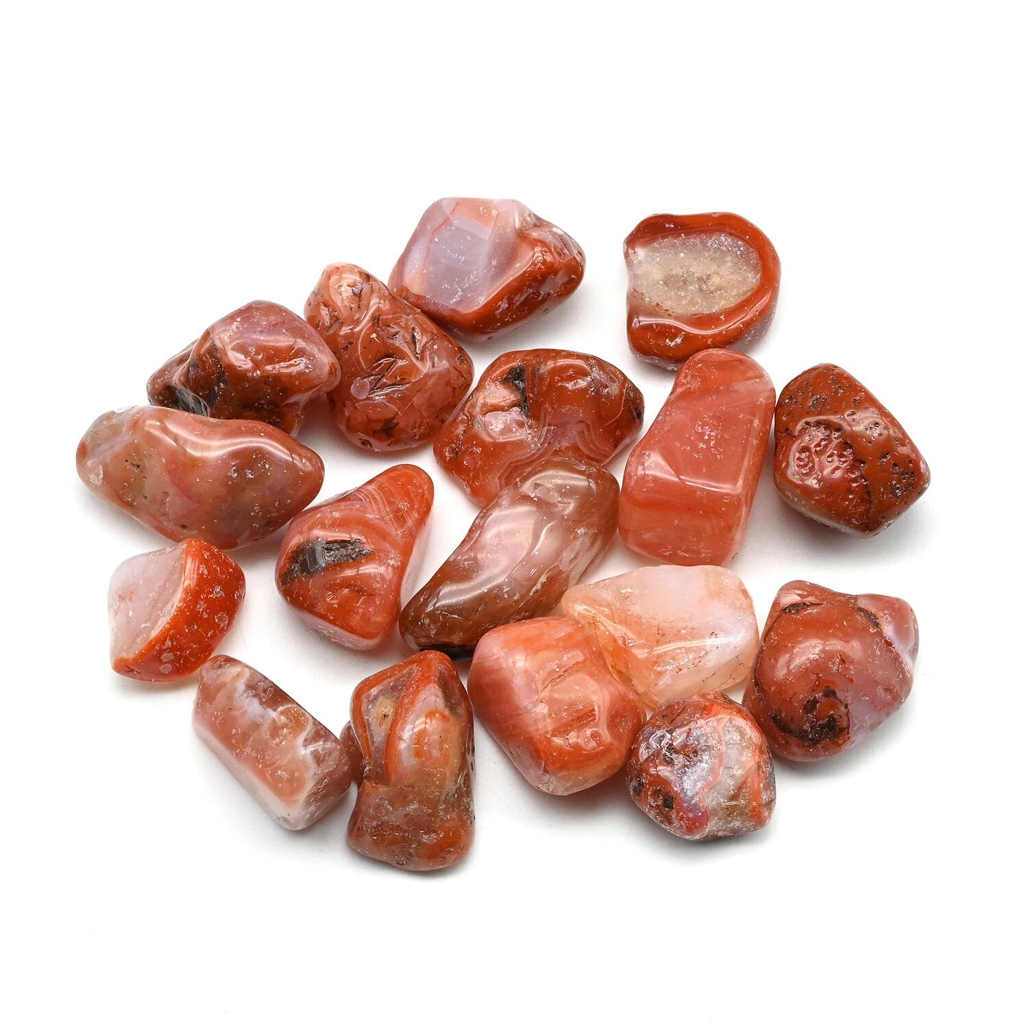 Сердолик галтовка фракция 20-25мм, упаковка 100г .