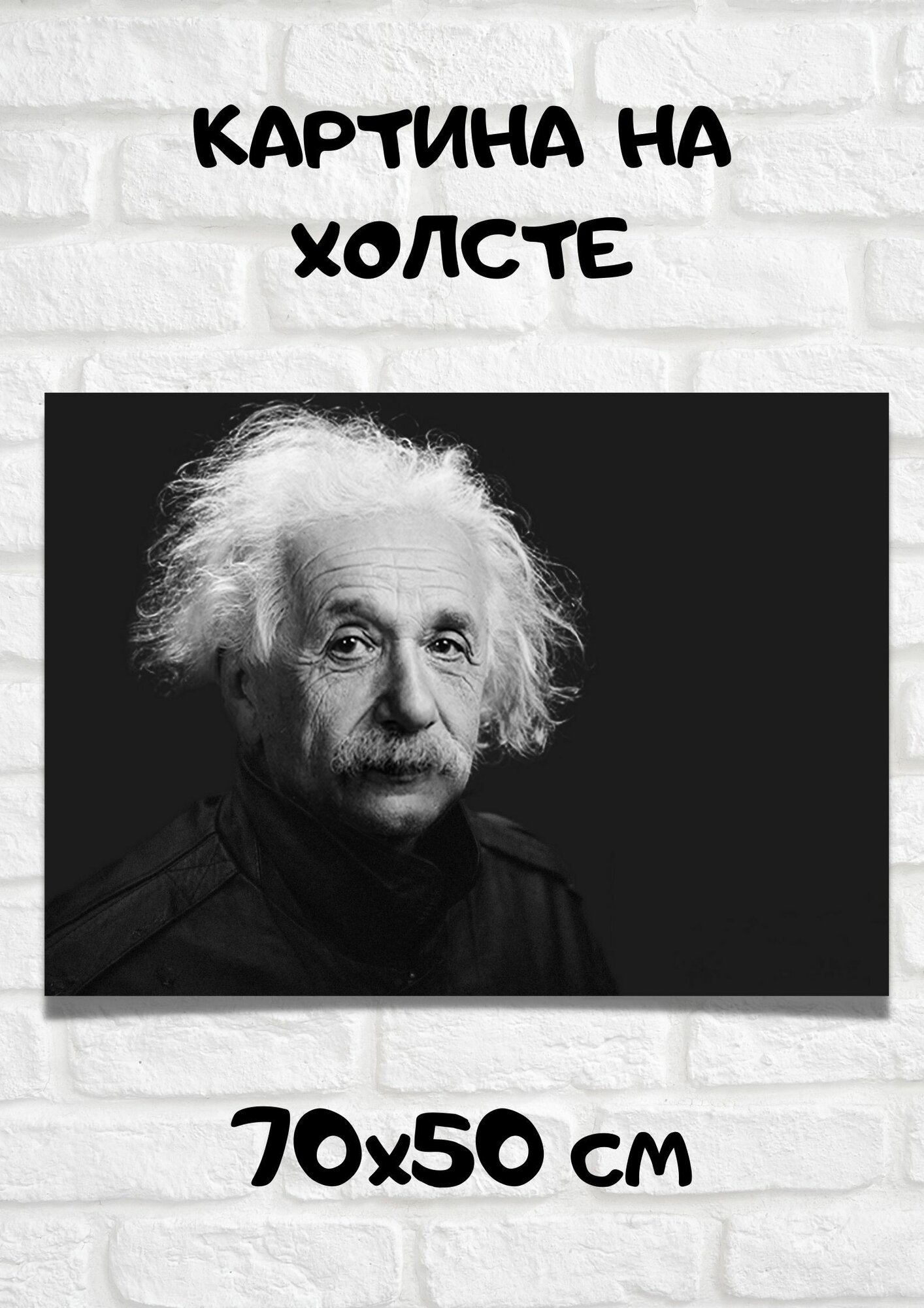 Картина Альберт Эйнштейн арт портрет на холсте
