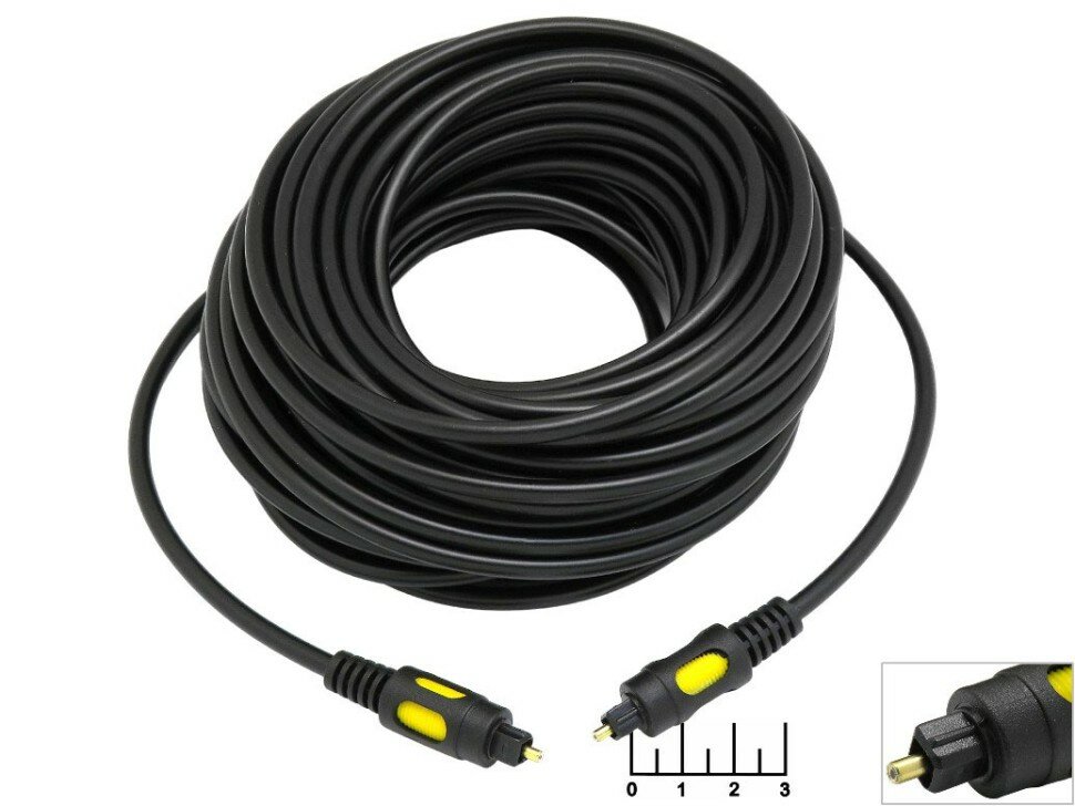 Шнур оптический Toslink-Toslink 15м пластик Premier (5-170)