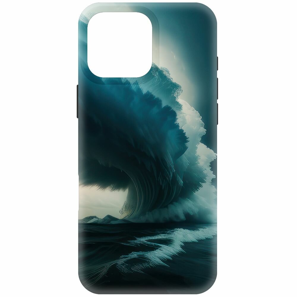 Чехол-накладка Krutoff Soft Case Торнадо для iPhone 16 Pro Max черный