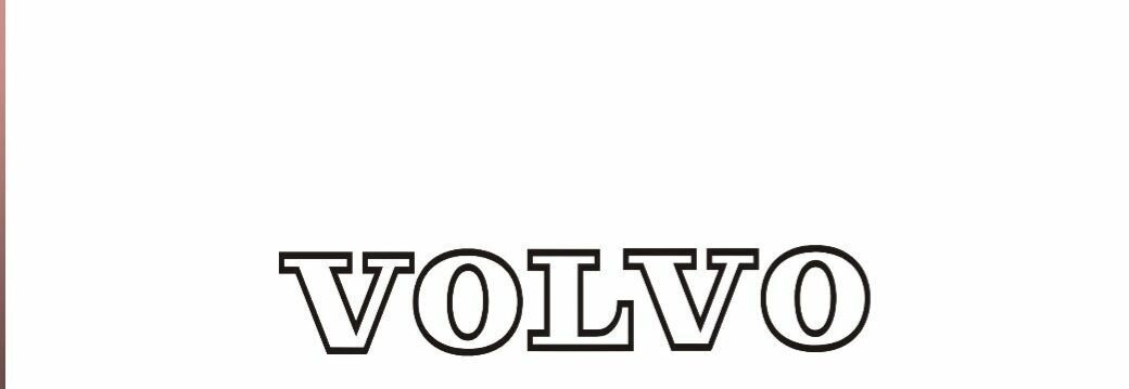 Наклейка "VOLVO", виниловая, для автомобиля, наружная, черная, 10x50 см