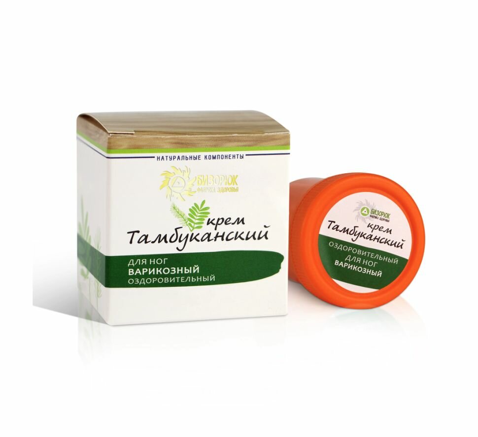 Крем для ног Варикозный оздоровительный Тамбуканский на основе целебной грязи с натуральными экстрактами, 40 мл