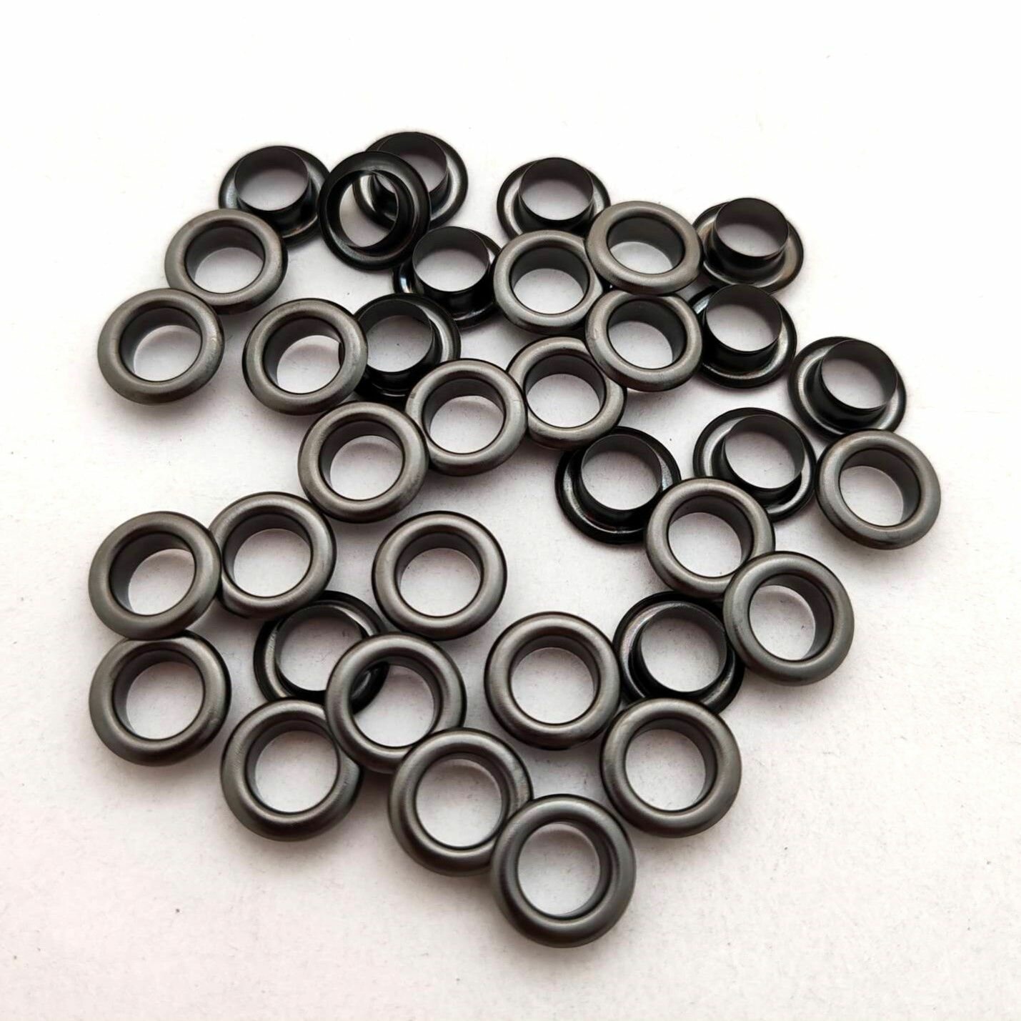 Люверс 8 мм стальной, чёрный никель, 100 шт