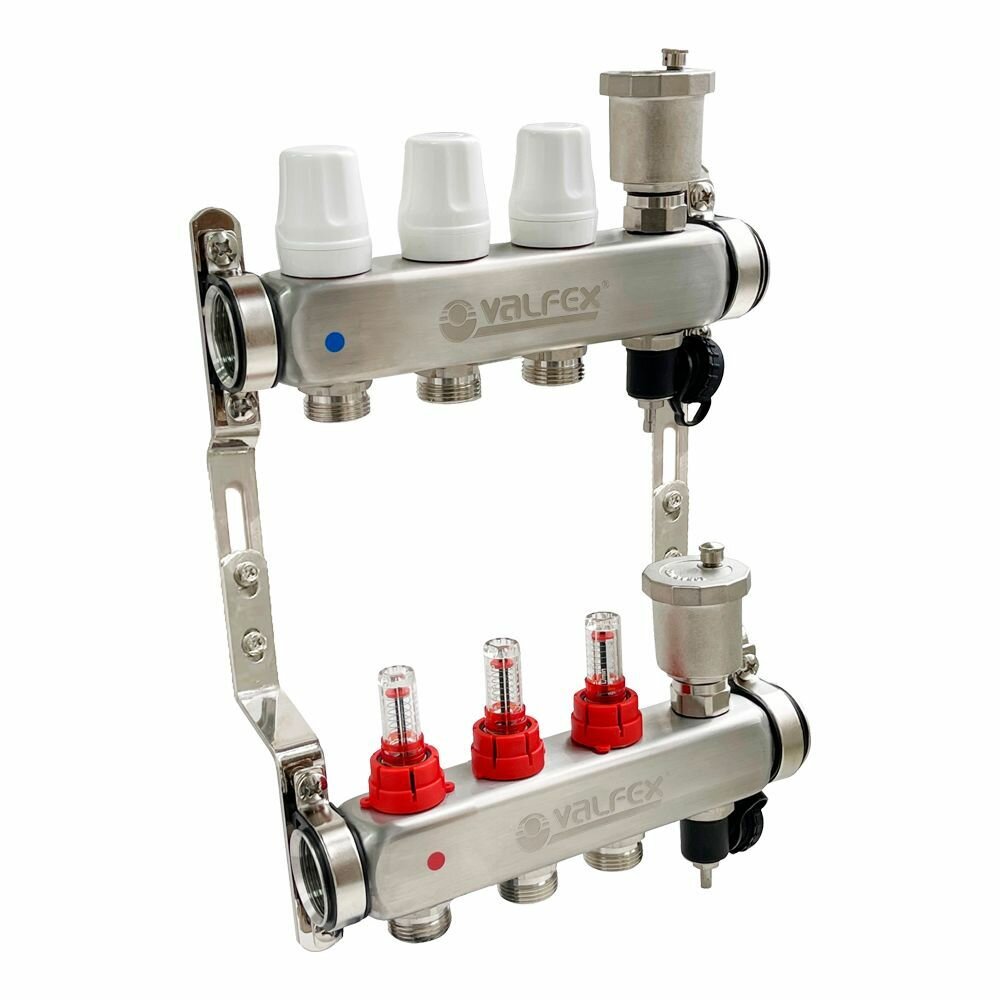 Коллектор VALFEX 3 вых. х 1х 3/4 EUROKONUS с расх. нерж. VF.586.0603
