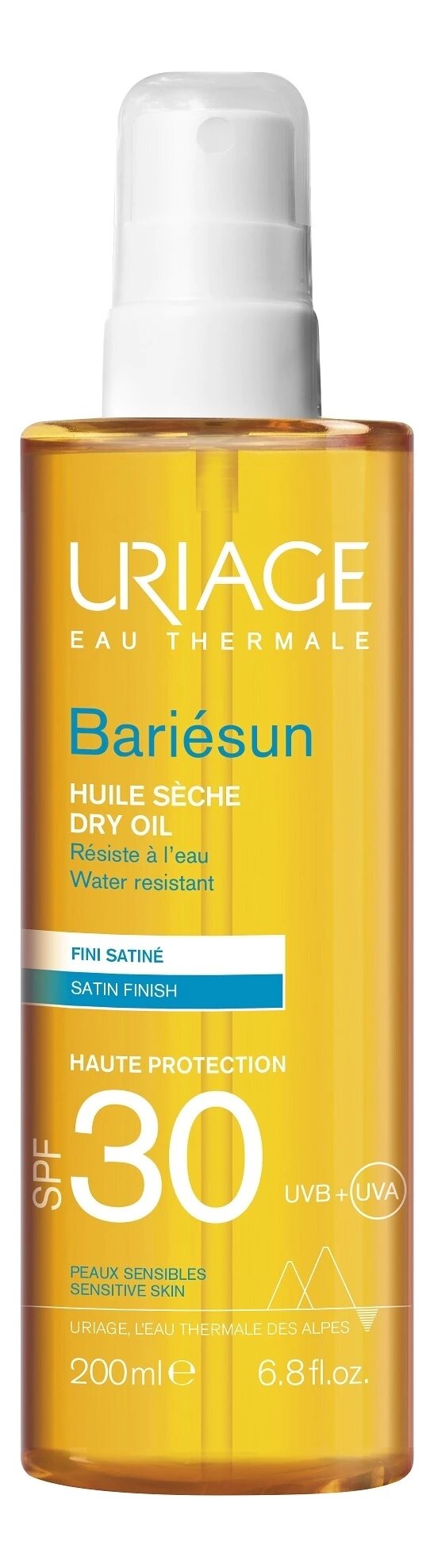 Масло-спрей Uriage "Bariesun" Huile Seche, SPF30, водостойкое