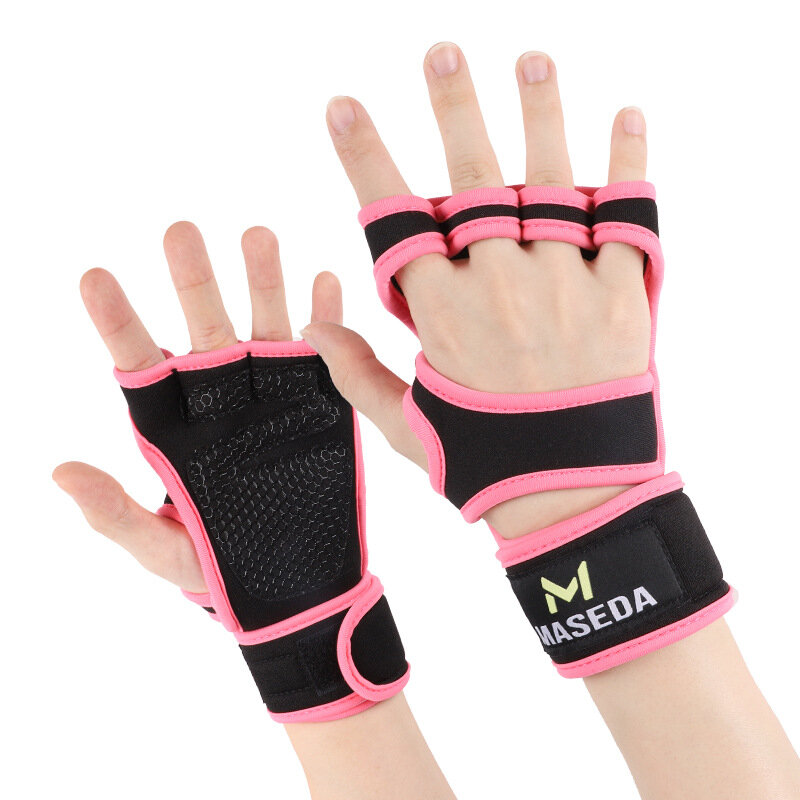 Перчатки Maxida SBR, для штанги, нескользящие, розовые, 500 шт