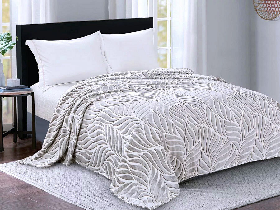 Плед из велсофта 2218-2 Elin (серый), 150x200