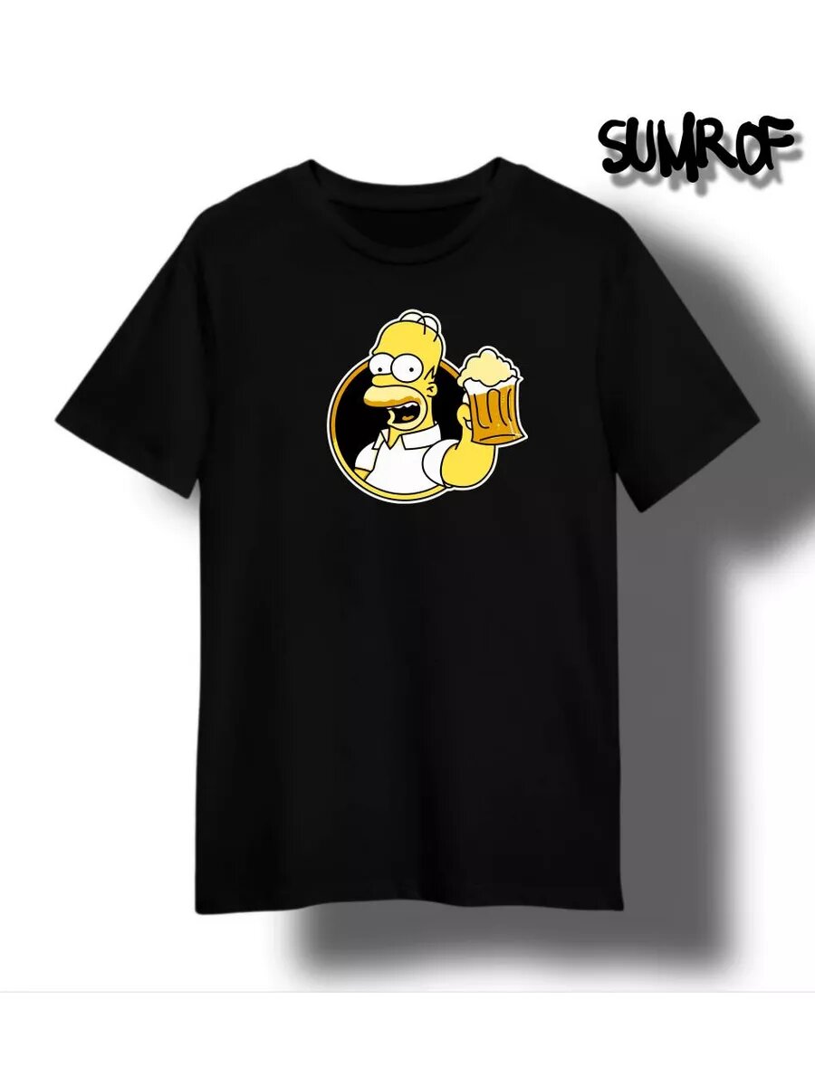 Футболка Гомер с пивом