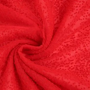 Флокированная сетчатая ткань с горошком, полиэстер, 1 ярд Красный, Красный