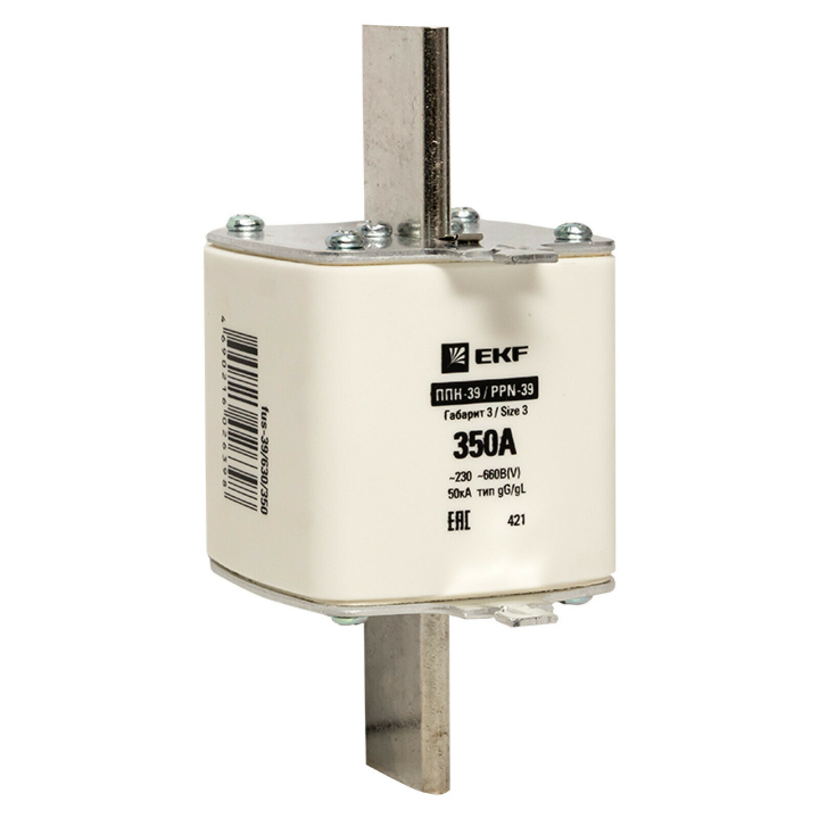 Плавкая вставка ППН-39 630/350А габарит 3 EKF - 1 шт