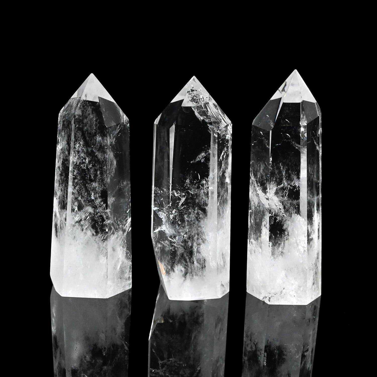 Кристалл горного хрусталя 1С "Карандаш" 23*28*83мм, 90-99г .