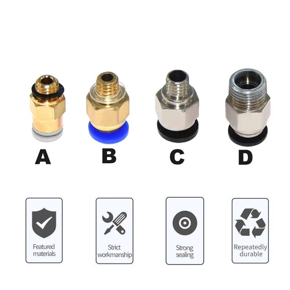 Пневматические фитинги PC4-M6 для 3D-принтера TWO TREES B PC4-M6