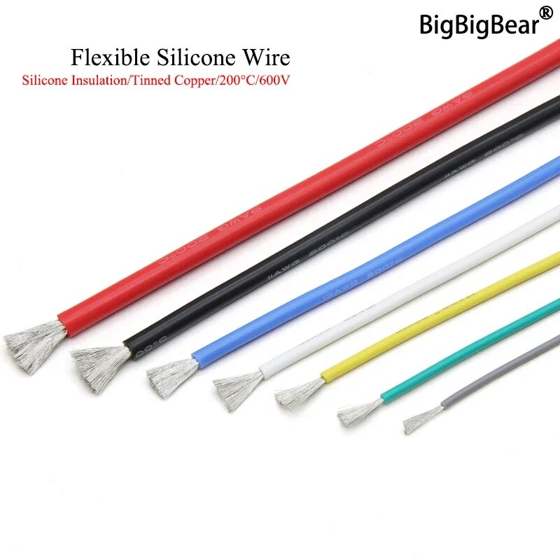 Силиконовый провод BigBigBear UL30-10AWG 20AWG, фиолетовый, 5 meters