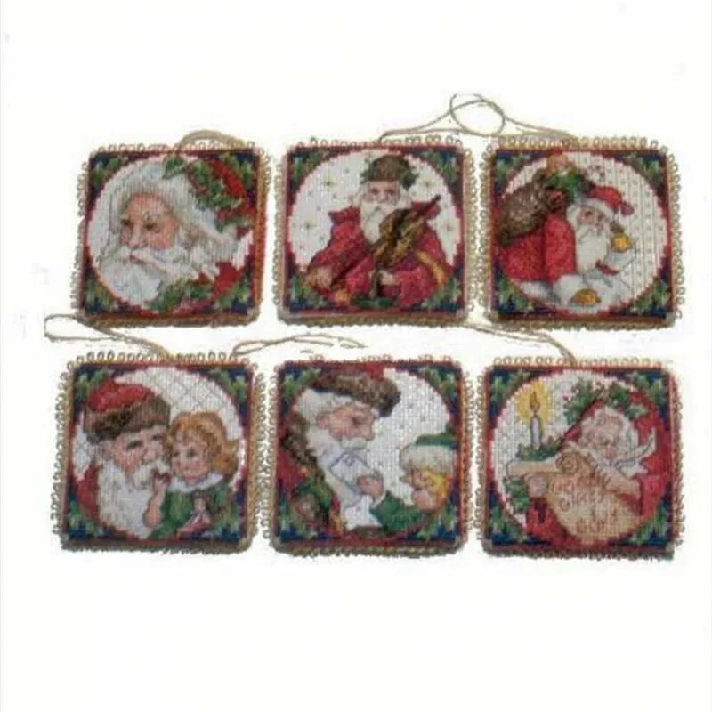 Набор для вышивки крестом "Дом Санты", 28ct-white-dixian