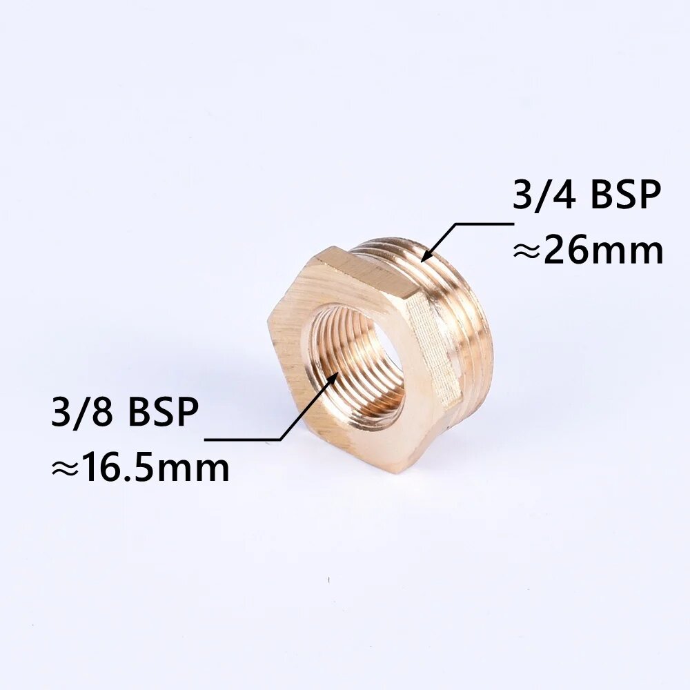 Медный переходник 3/8 BSP - 3/4 BSP, цвет 9