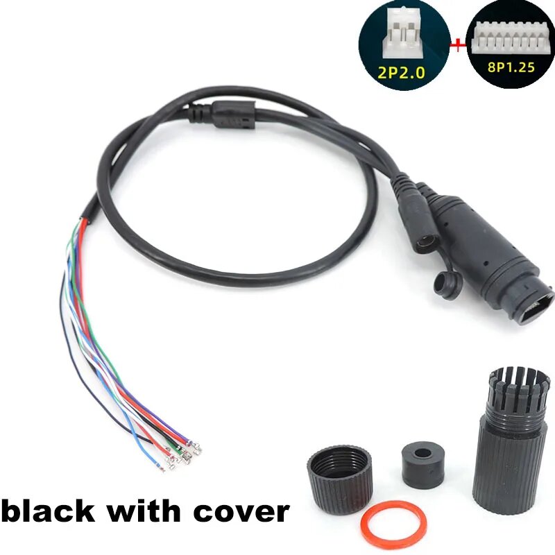 9-контактный сетевой кабель питания PoE от 48 В до 12 В, аудио IP-камера постоянного тока, разъемный провод RJ45, водонепроницаемая крышка, модуль PoE для IP-камеры видеонаблюдения