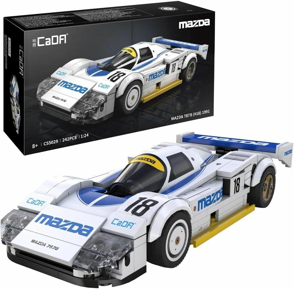 Конструктор CaDA спортивная машинка MAZDA 787B (#18) 1991 1/24 (242 детали) C55029W