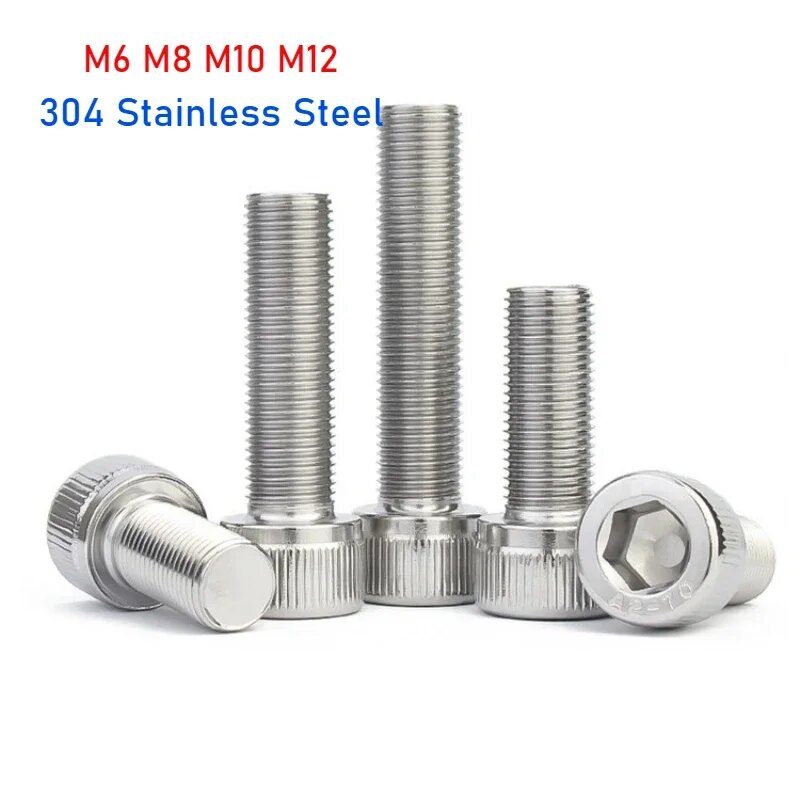 Болты М6-М12 из нержавеющей стали 304 M6x0.75(5pcs), 35mm