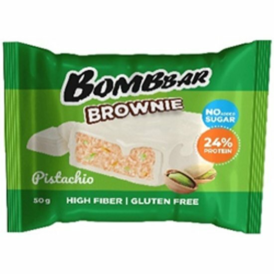 Протеиновое печенье Bombbar брауни фисташка 50гр.