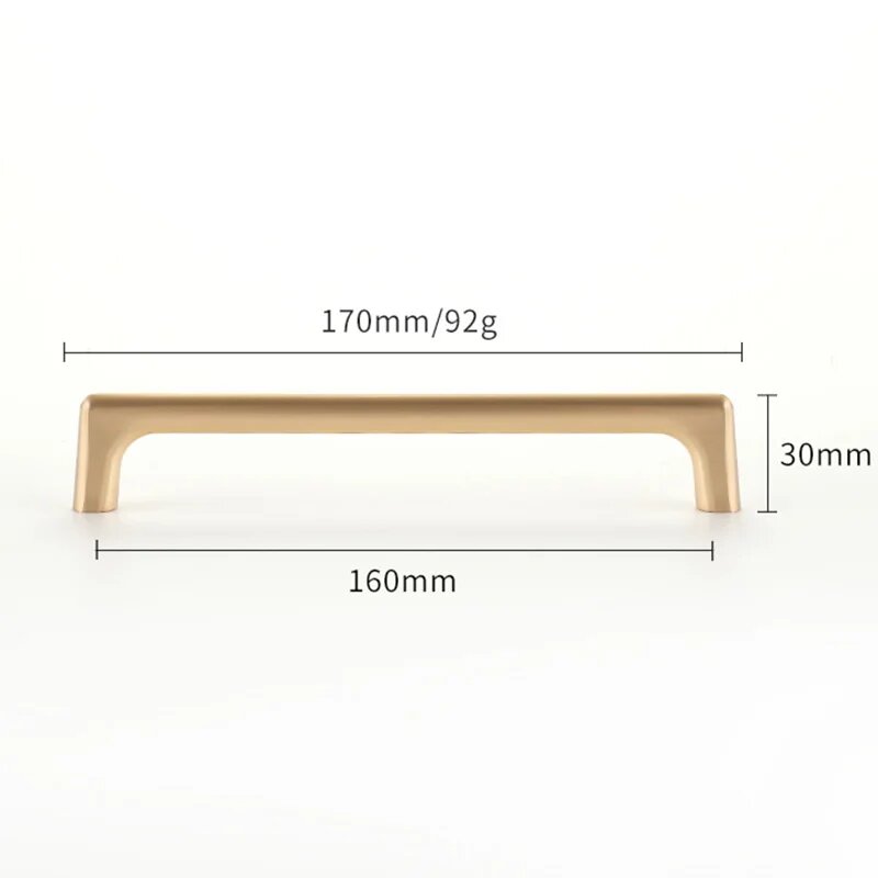 Ручки для шкафов Brass Gold 160mm
