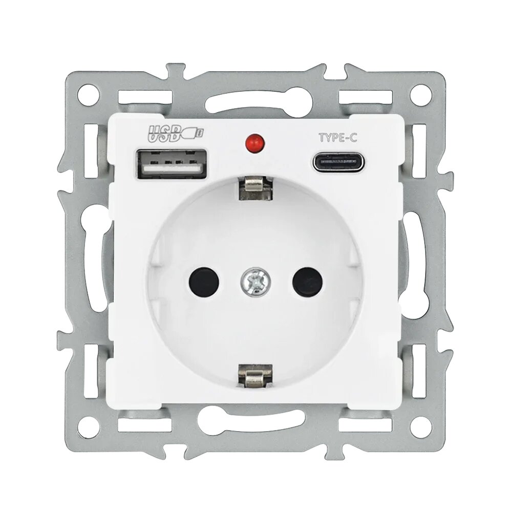 SRAN F6 серия, белый, сенсорный переключатель EU 1A1C 5v 2a