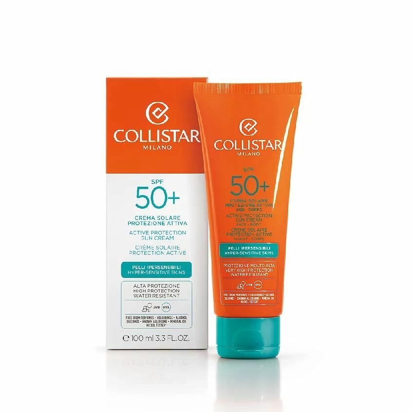 Collistar - Active Protection Sun Face Cream SPF 50+ Солнцезащитный крем для лица и тела 100 мл