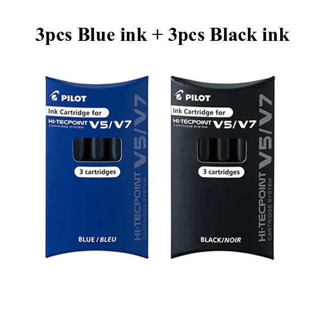 Гелевая ручка Pilot V5/V7 0,5/0,7 мм Темно-синий, 3 Blue 3 Black