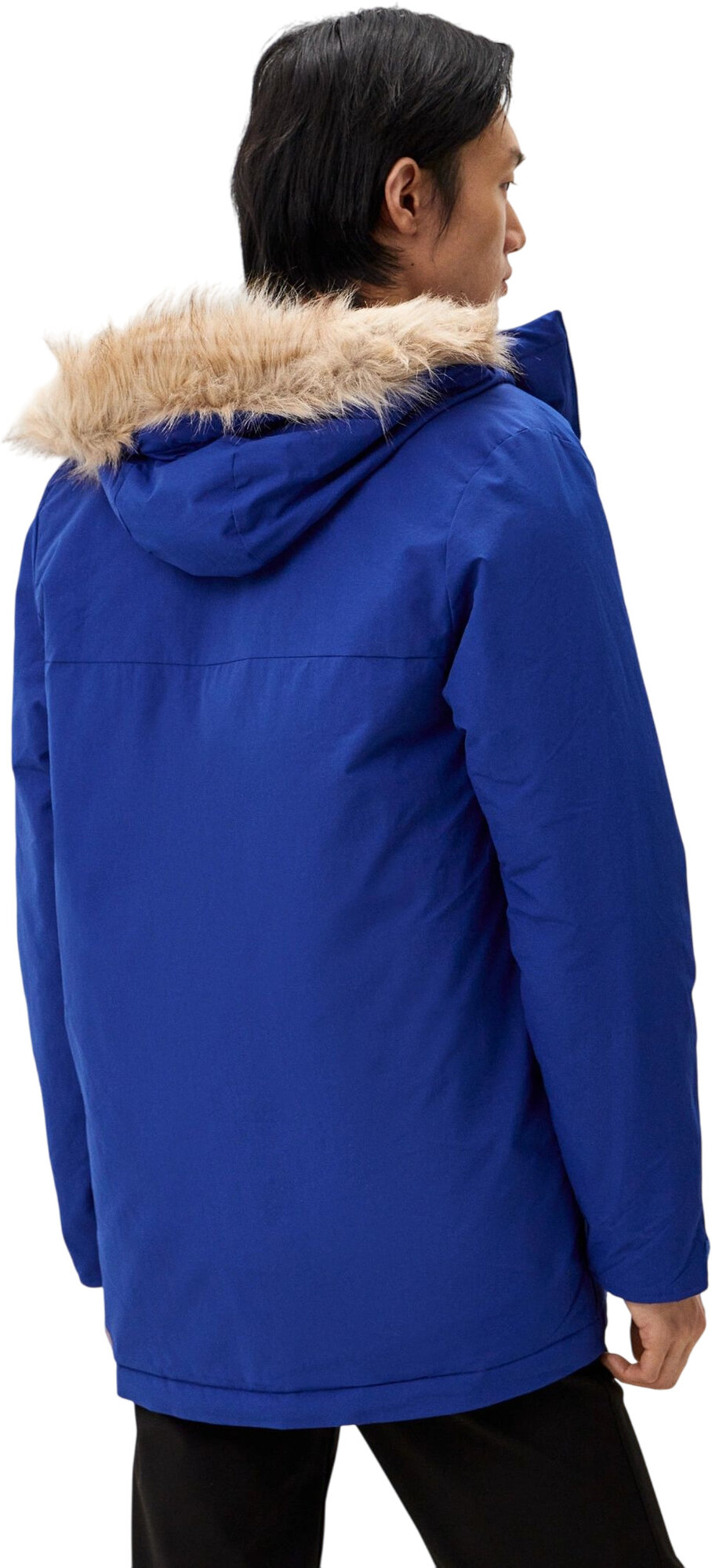 Парка adidas Paveric Fur Parka, размер 2XL, синий — фото 1