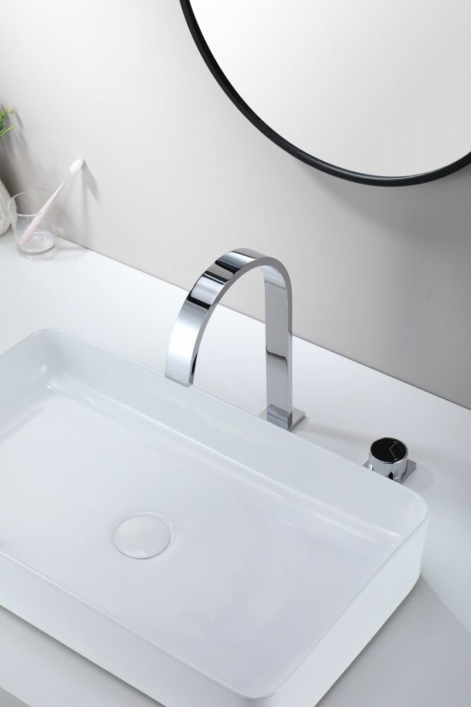 01112 Смеситель на борт раковины (2-отв, хром) GANZER