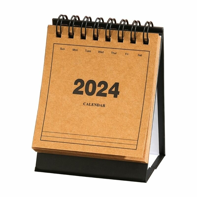Мини-настольный календарный месяц на 2024 год с 07.2023 по 12.2024 Постоянный планировщик для офисной школы