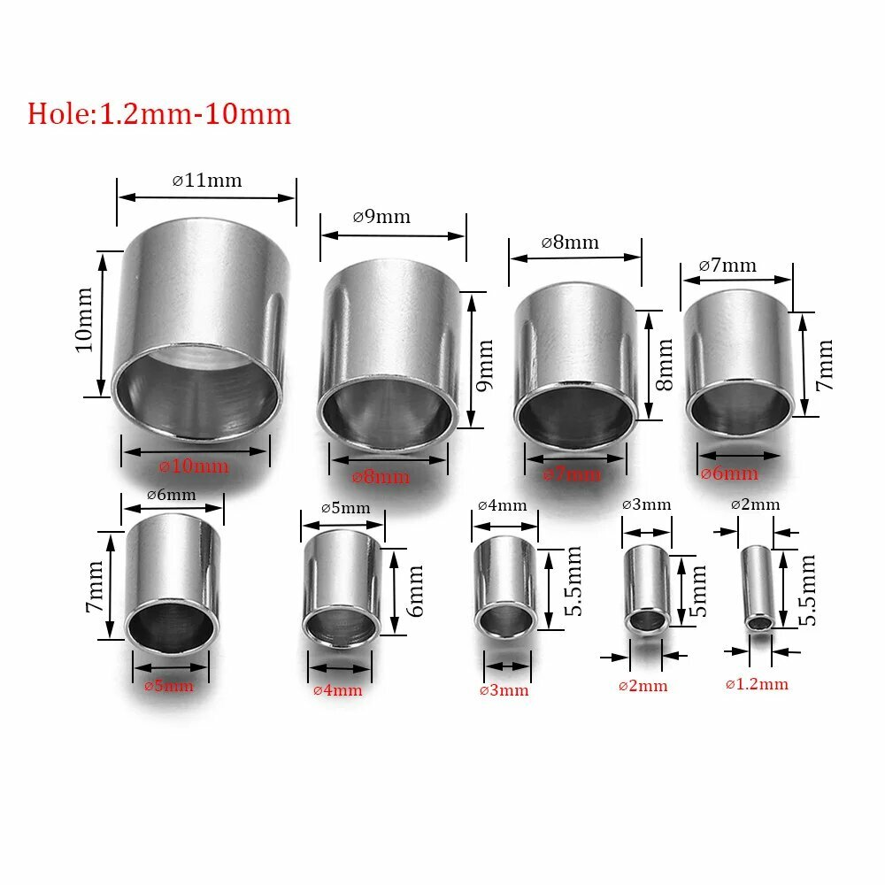 Крючки для застежки шнура St.kunkka из нержавеющей стали Hole 3mm x 30Pcs