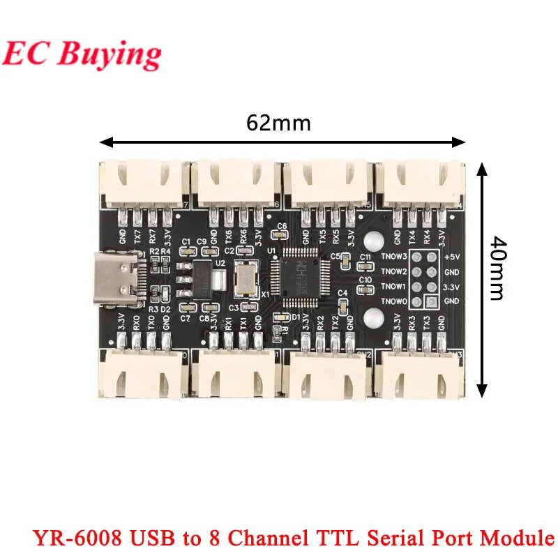 USB модуль RS232 EC Buying USB to 8 Ways TTL