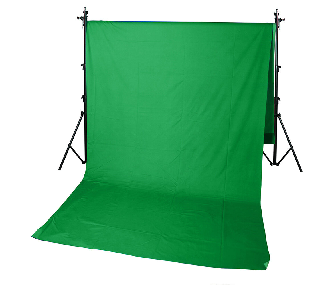 Фон GreenBean Field 2.4 х 5.0 Green, тканевый хромакей, зеленый фотофон для съемки