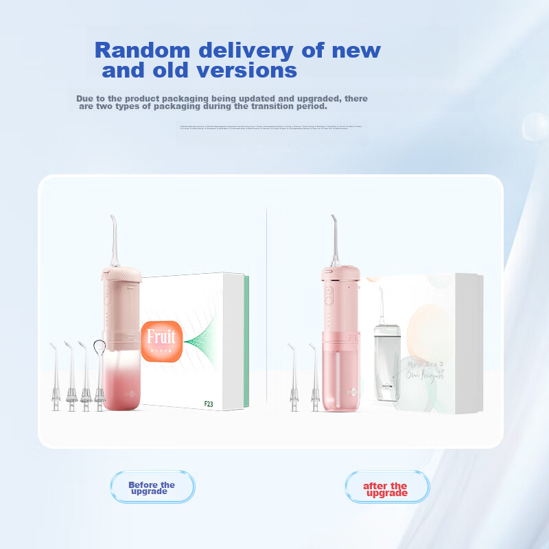 Ирригатор Prooral Water Flosser F23 с насадками, цвет Cherry Blossom Pink