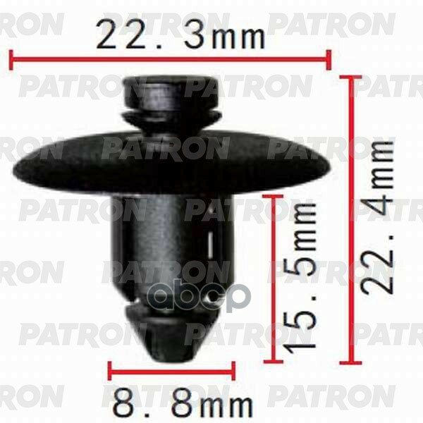 Клиса ластмассовая Chrysler рименяемость: внтренняя отделка PATRON арт. P370390