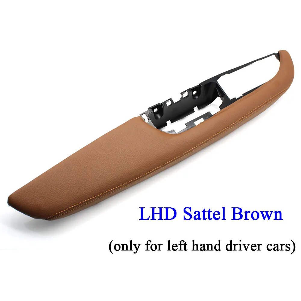 LHD левая рука автомобиля, внутренняя дверная ручка, подлокотник, кожаная внешняя рамка, замена поддержки для BMW X5 X6 E70 E71 E72 2007-2013 LHD Sattel Brown