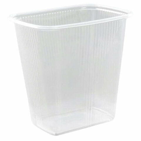 2 шт. Одноразовый контейнер 500 мл, комплект 100 шт, Без крышки, 108х82 мм прозрачные, ПП, юпласт, ЮУПМ2595