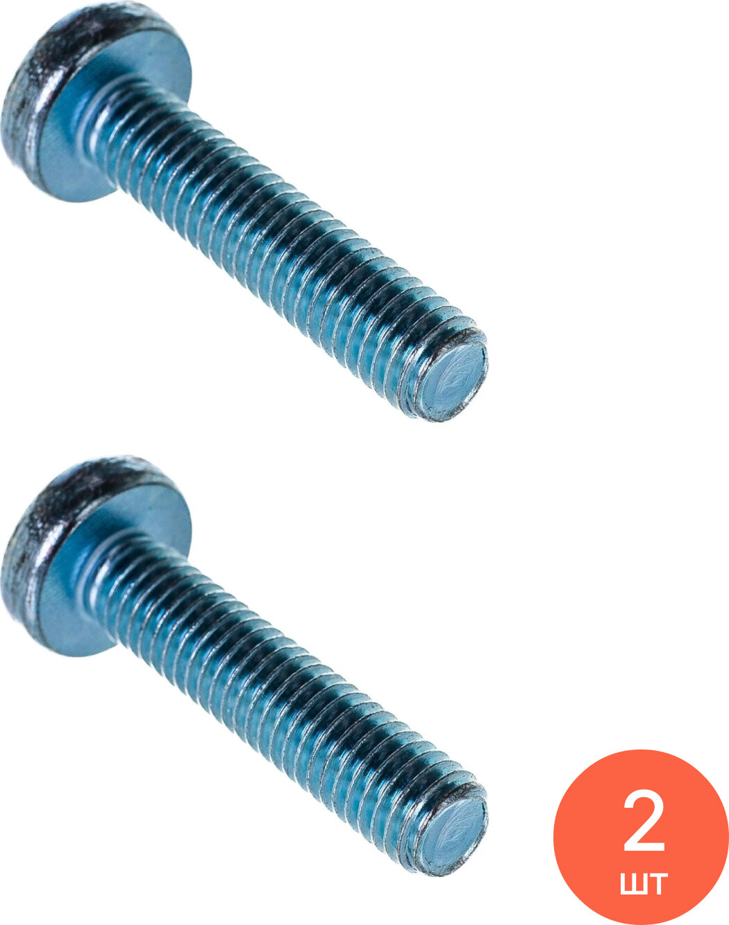 Винт Стройбат DIN 7985 метрический оцинкованный стальной, серый, 5×50мм, резьба М5, 6шт. / крепеж (комплект из 2 шт)