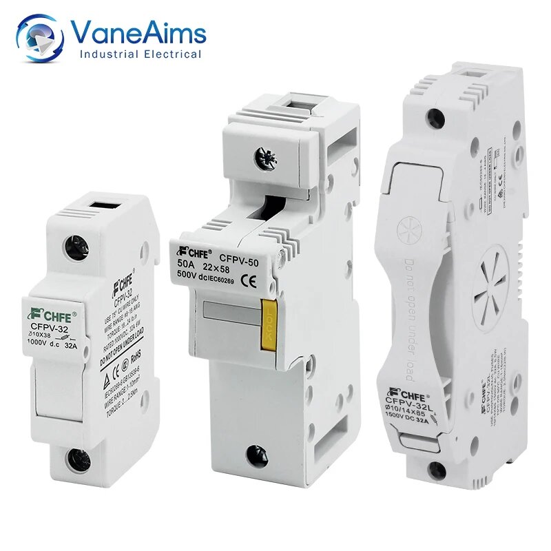 Плавкий предохранитель для солнечных панелей VaneAims DIN-рейка 1000В 15А