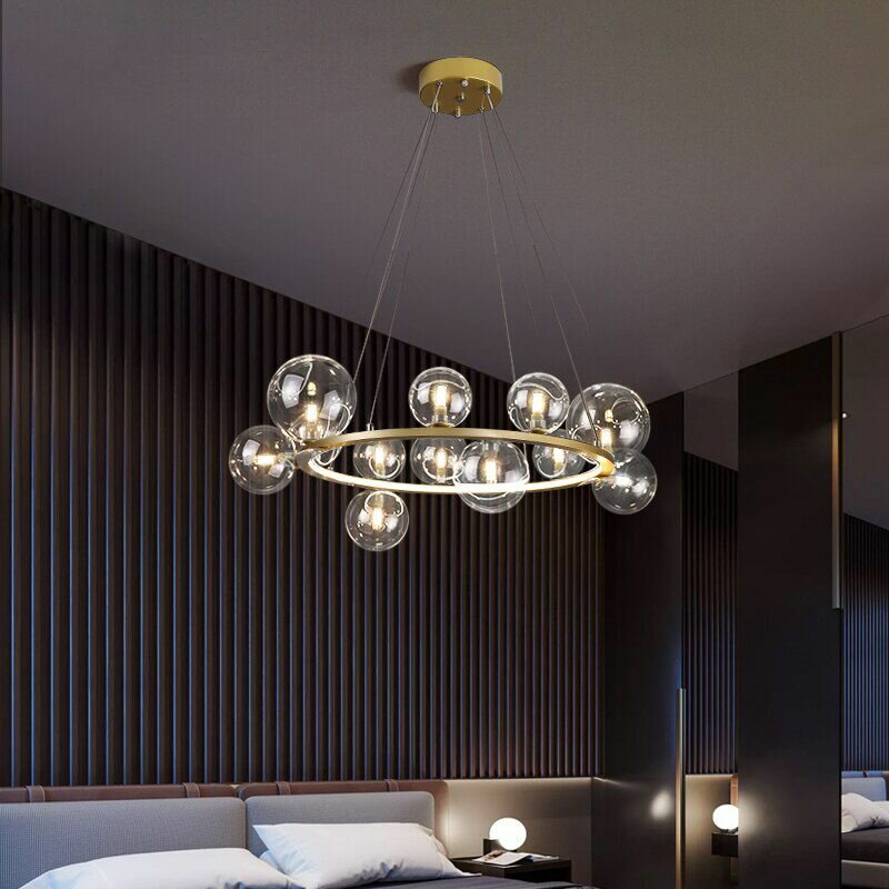 Волшебная люстра в виде шарикового пузыря из бобов