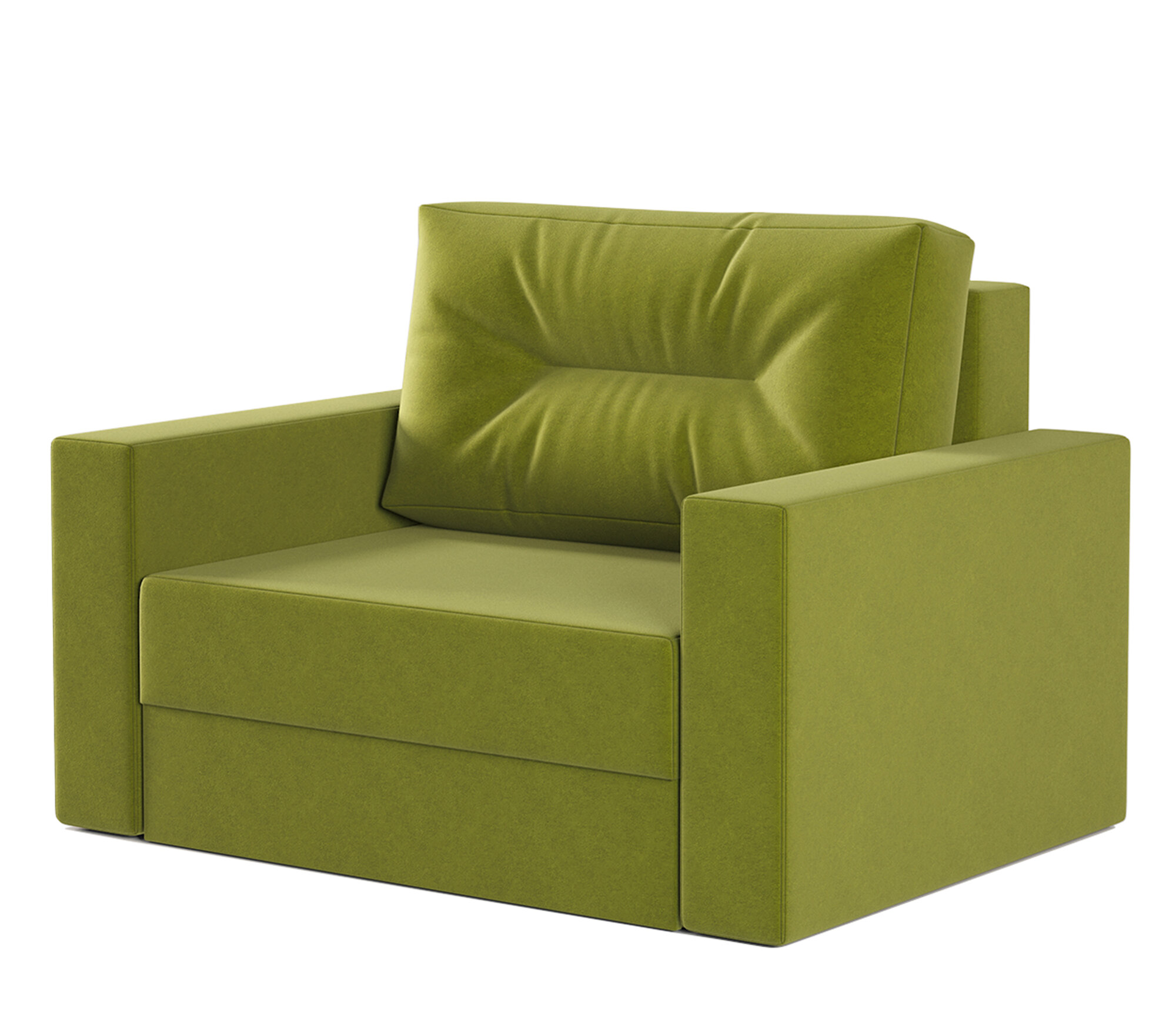 Кресло-кровать Шарм-Дизайн Норд раскладное кресло в гостиную, для дома, с ящиком для белья, еврокнижка, велюр Дрим эппл