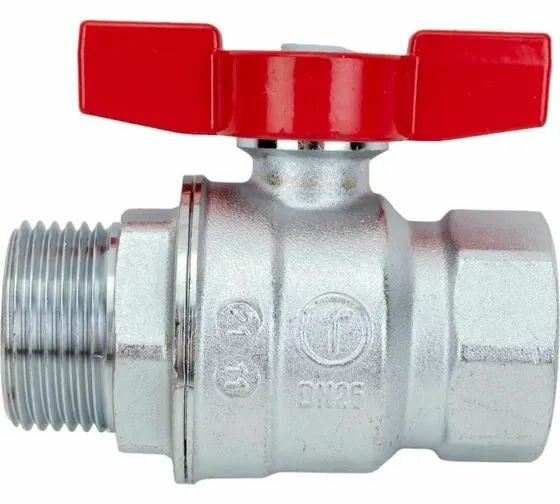 Кран шаровой 1 Giacomini, полнопроходной, ВР-НР, бабочка, R854X025