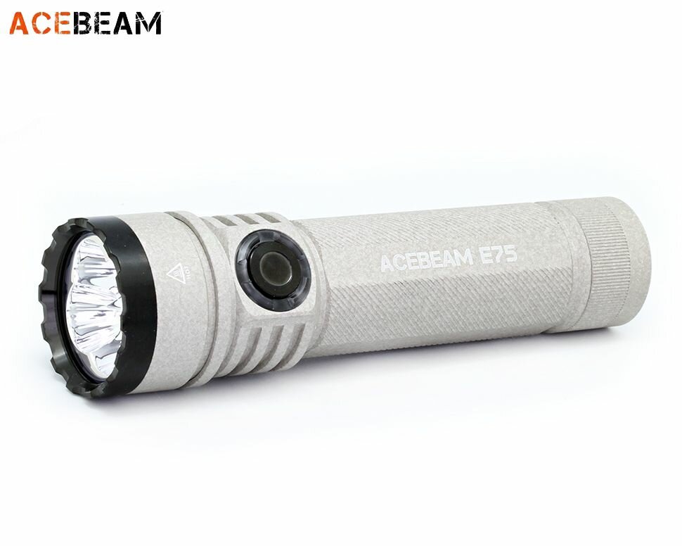 Фонарь Acebeam E75 Micro-Arc Oxidation (Neutral White) 210 метров, 3000 люмен (Комплект)