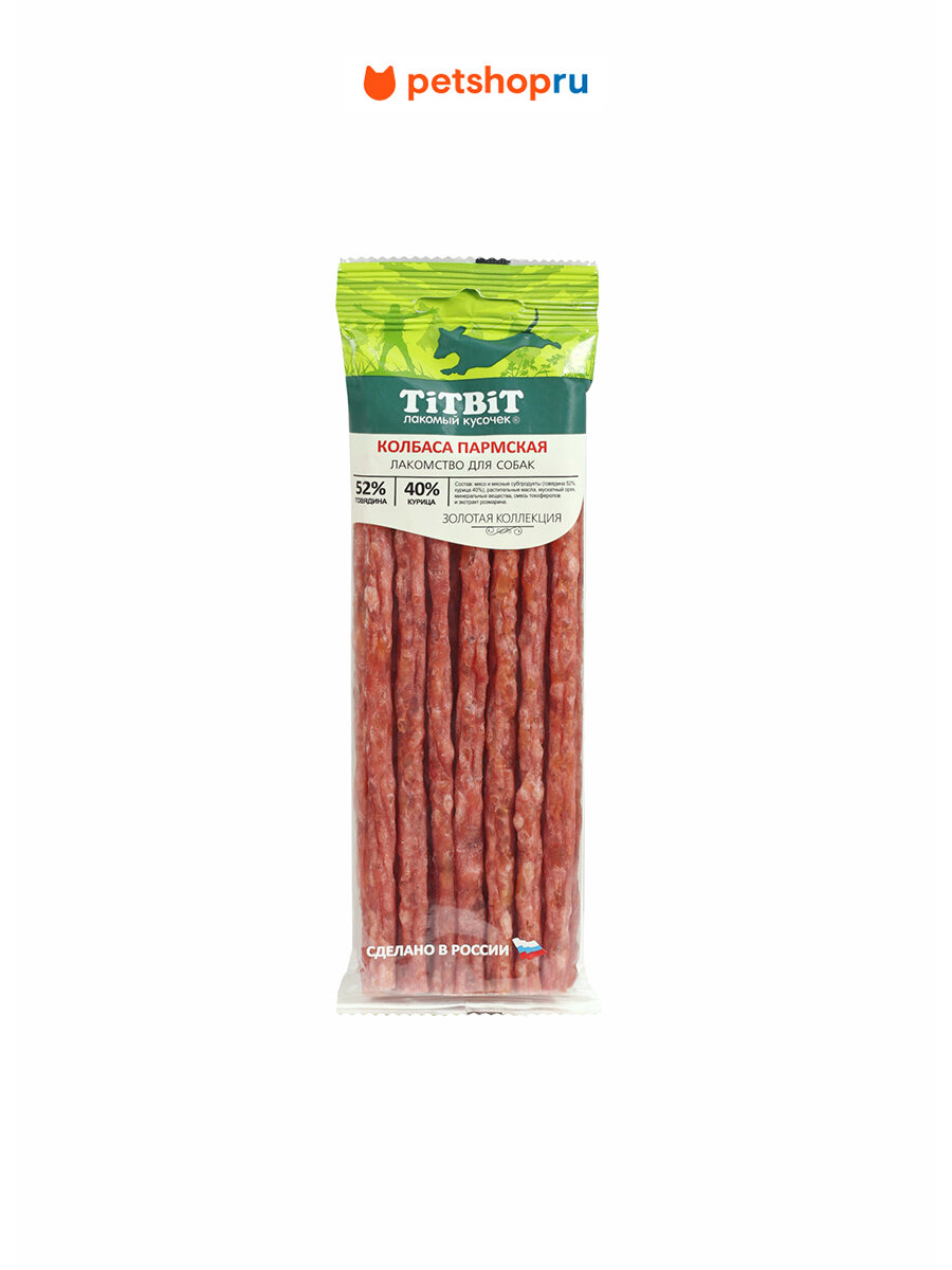 TiTBiT Лакомство для собак Золотая коллекция Колбаса Пармская, 80г
