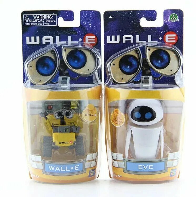 Набор фигурок Валли (6см) и Ева (10 см) из мультфильма WALL-E