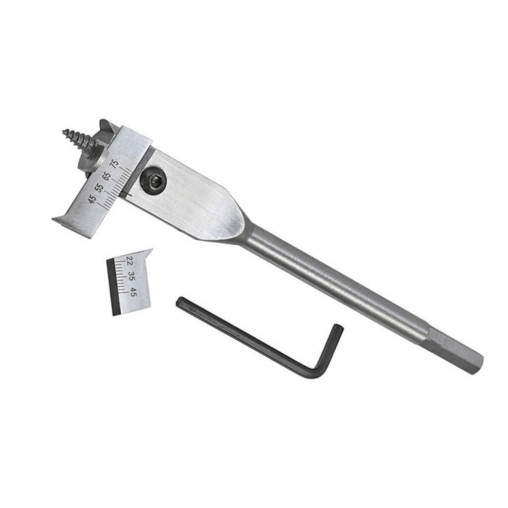 Плоское сверло для деревообработки с шестигранным хвостовиком диаметром 22 и 75 мм